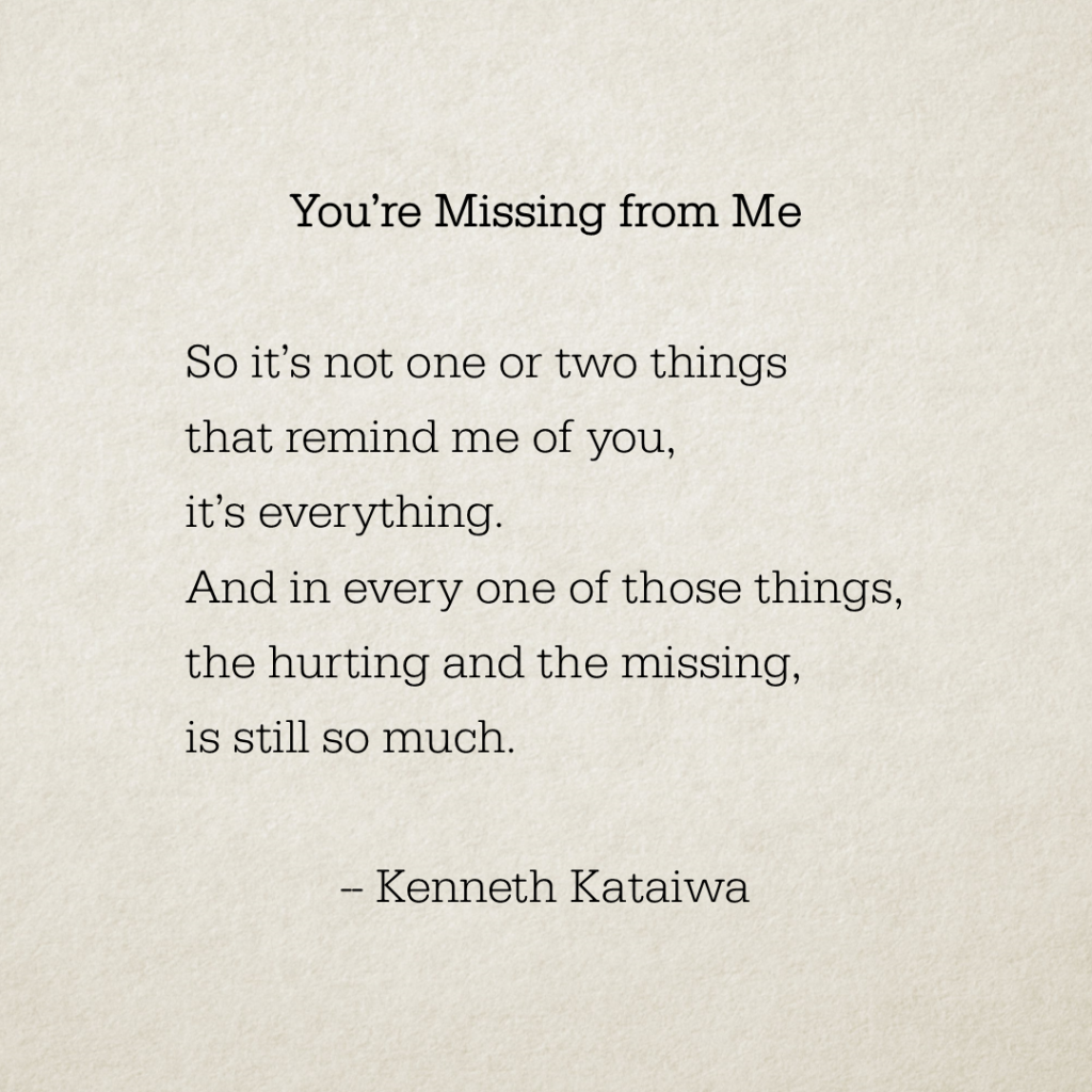 You’re Missing from Me – Poems by Kenneth