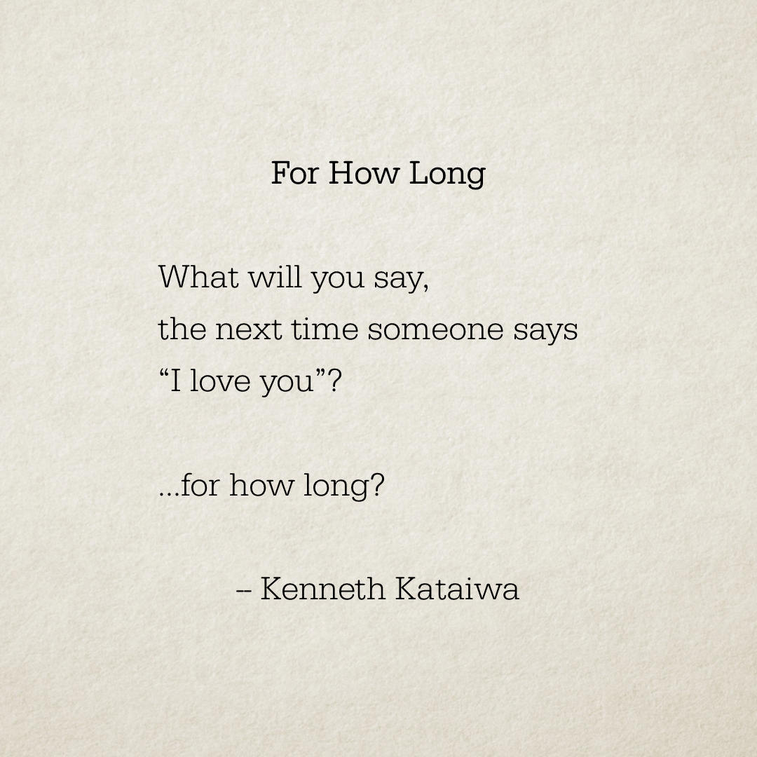 For How Long – Poems by Kenneth